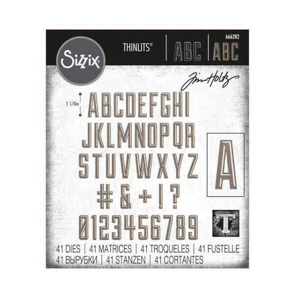 Sizzix/Tim Holtz Thinlits Die "Alphanumeric Emporium" – Fiva Krea